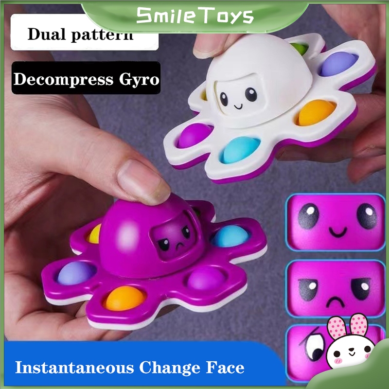 SmileToys Flip Face-Changing Octopus Squid Game Pop It Fidget Toy ...
