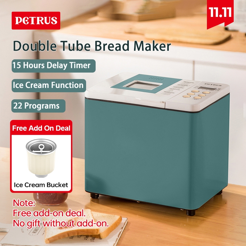 Petrus Bread Maker Machine 22 Programmable Menus Compact and Automatic Customizable Settings ...