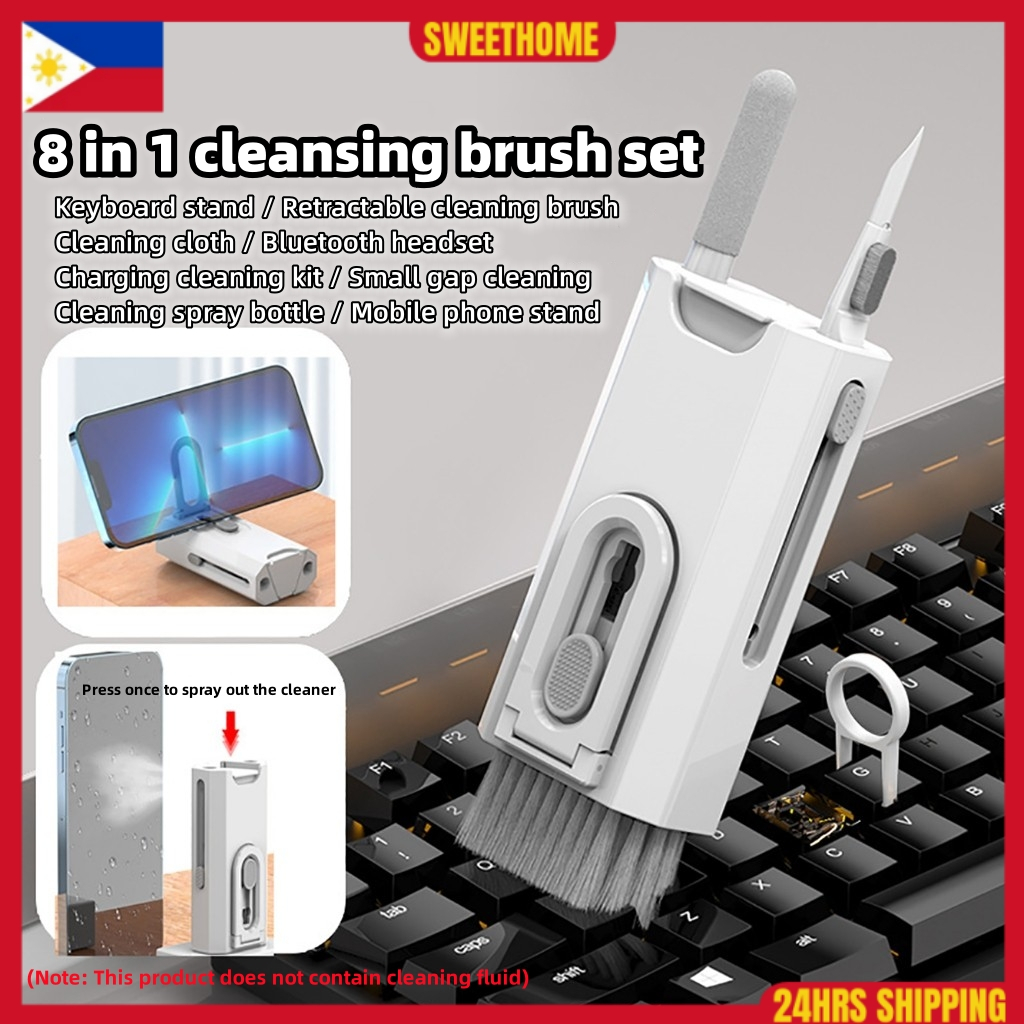 【Easy to carry】8-in-1 Earbuds PC Keyboards Cleaner Brush Kit Cleaning ...