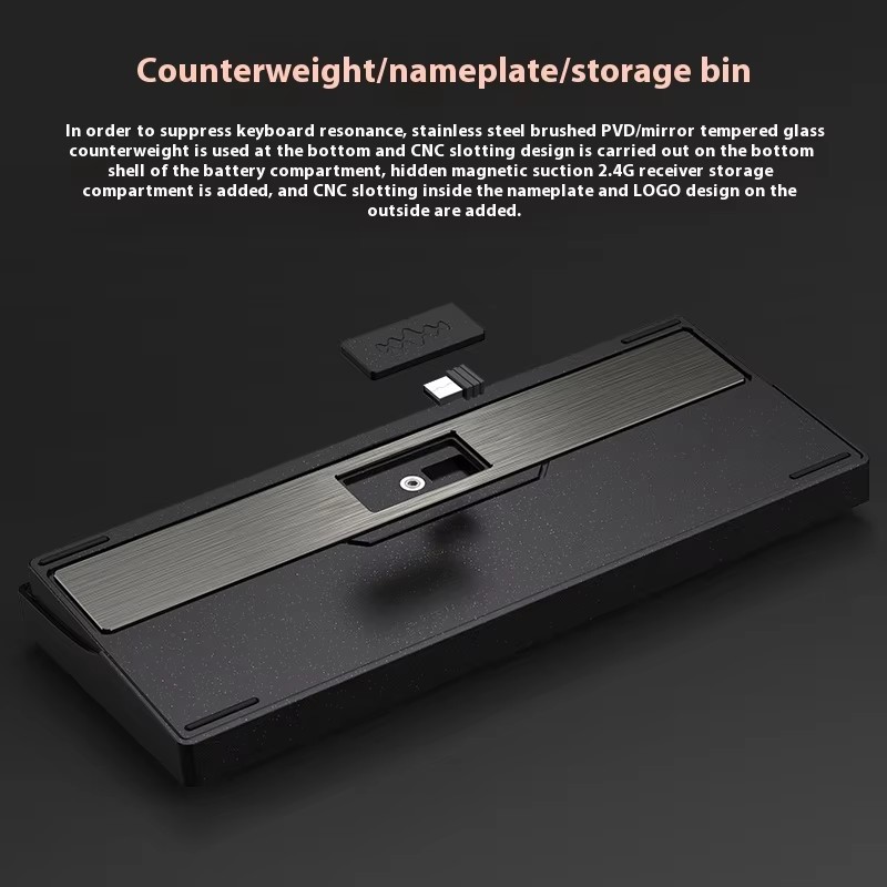 PMO WAVE75 Wireless Mechanical Keyboard Aluminum 75% Hot swappable RGB ...