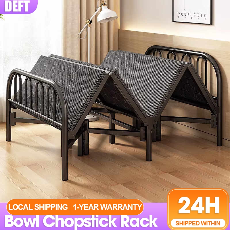 [90/100/120CM] 4 Folds Portable folding bed single/double bed foam bed ...