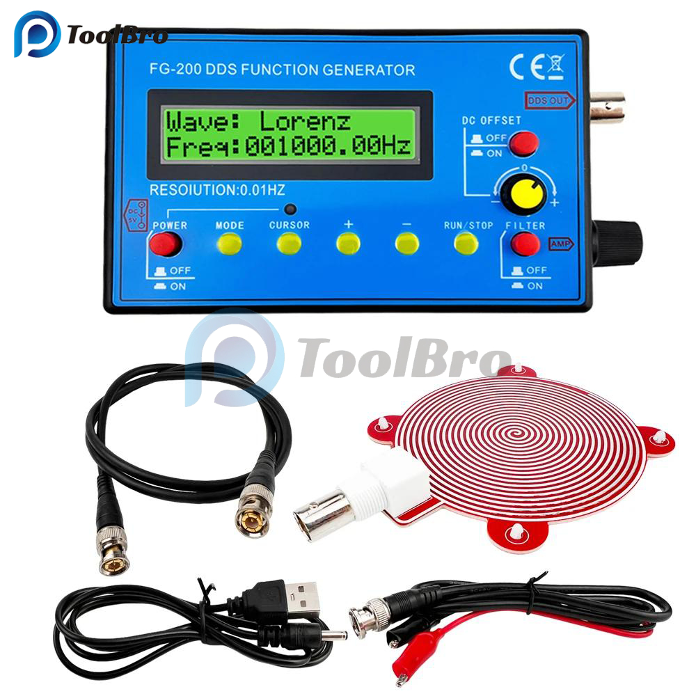 Fg 200 Dds Function Signal Generator Frequency Counter 0 01hz 500khz Signal Source Module Sine