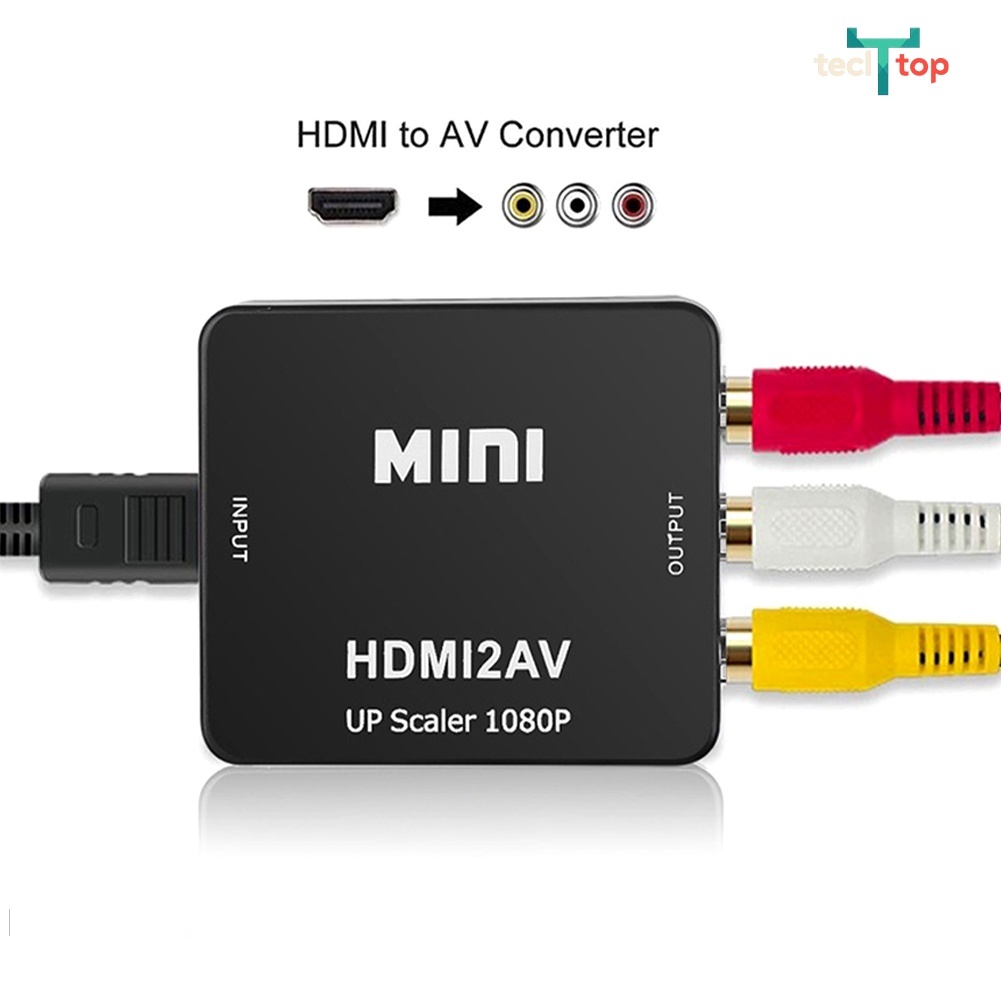 HDMI TO AV (RCA) Converter AV/CVBS Adapter HD 1080P Mini HDMI2AV Video ...