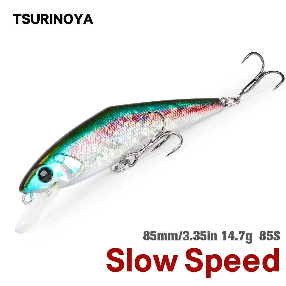 TSURINOYA DW99 85S Slow Speed Minnow 85mm 14.7g DW99 Sinking Fishing Lure Trout Artificial Hard ...