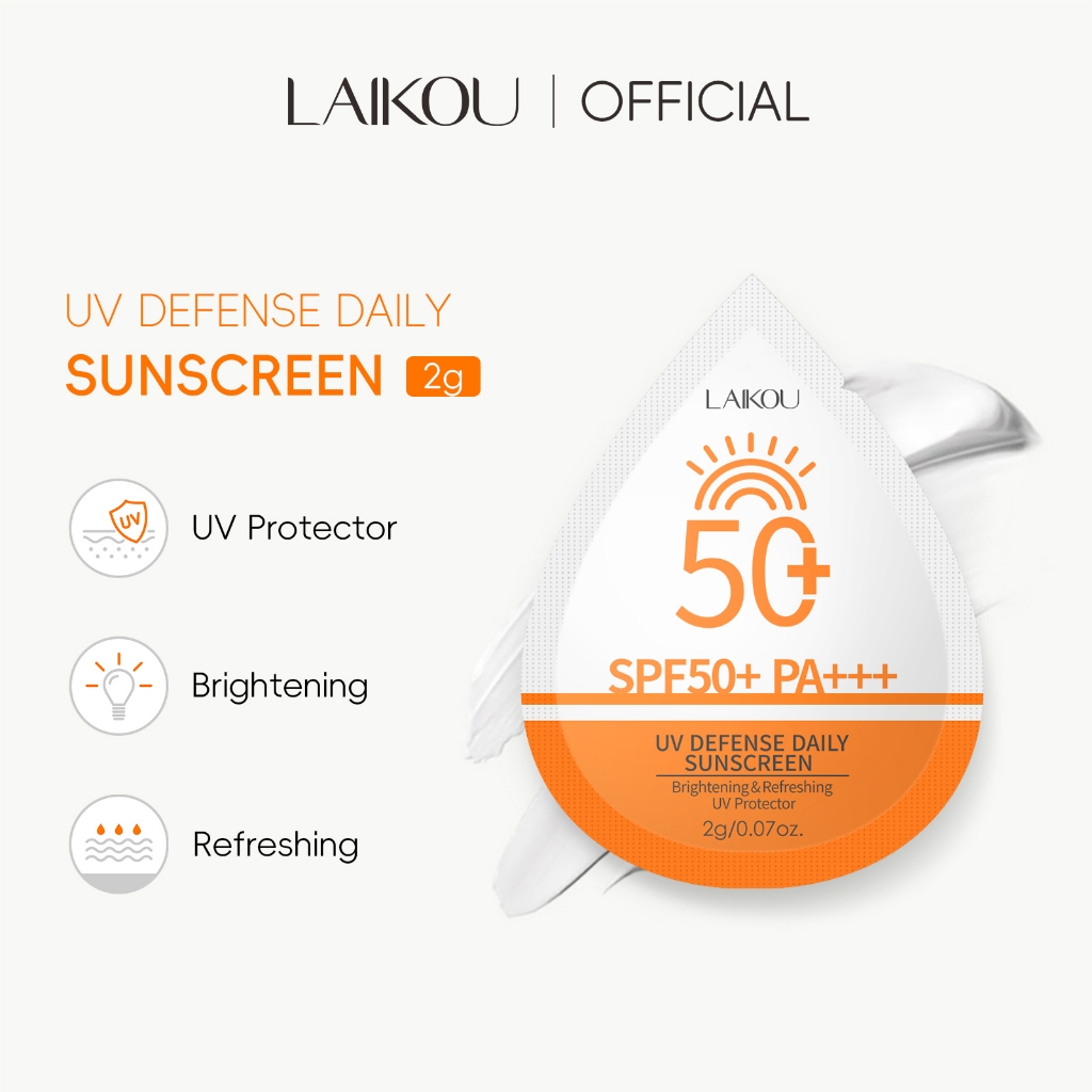 LAIKOU Whitening Sunscreen SPF50+ PA+ Sunblock Lotion Sachet Portable ...