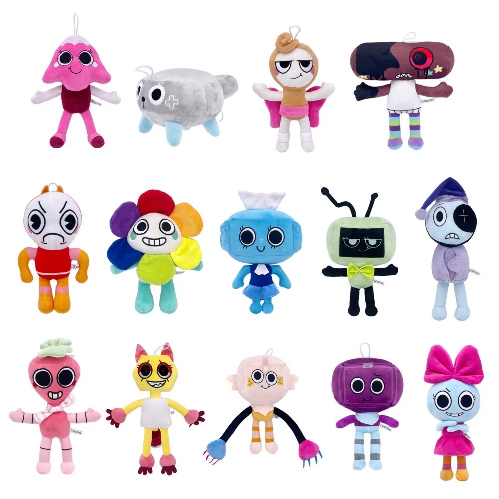 Dandys World Plush Game Dandys World Shrimpo Tisha Glisten Shelly Plush ...