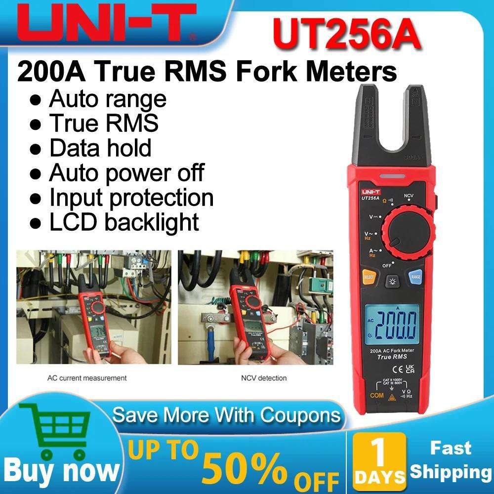 UNI-T UT256A Digital Clamp Meter True RMS Fork Meter AC Current Pliers ...