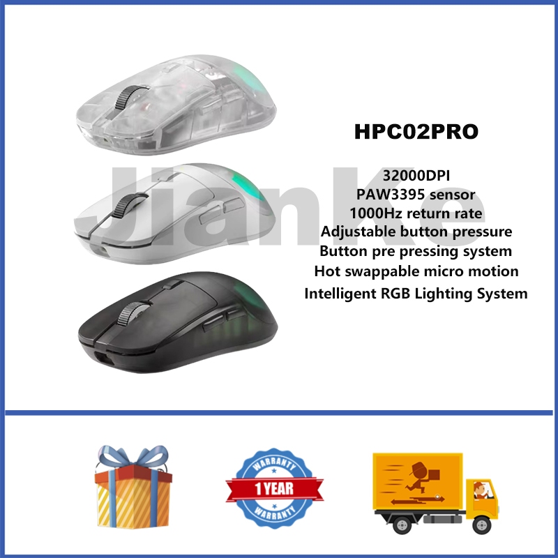 Ironcat HPC02PRO Wireless Mouse PAW3395 Lightweight Dual modes Gaming ...