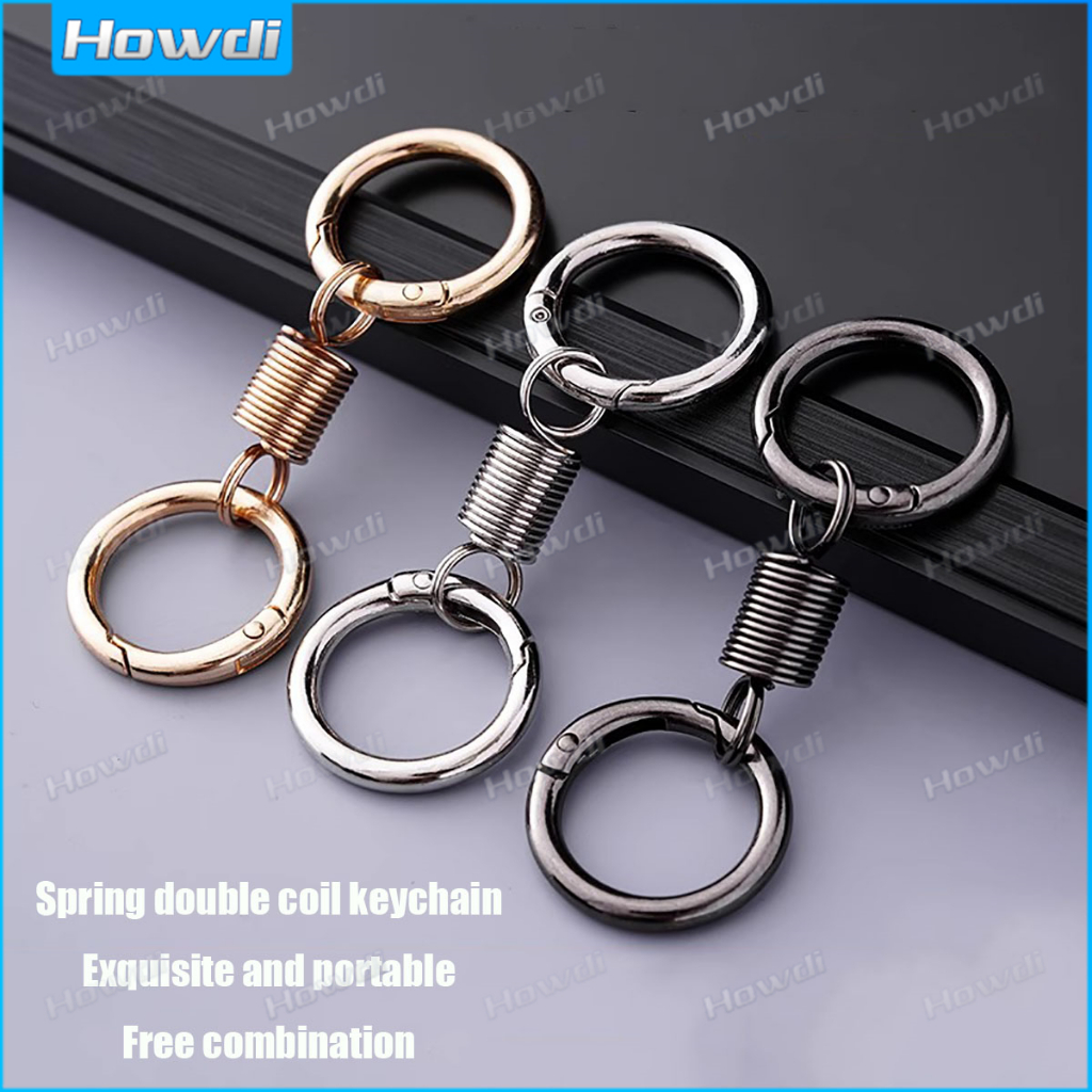 Spring Keychain Climbing Hook Keychain Carabiner Shape Keychain SET ...
