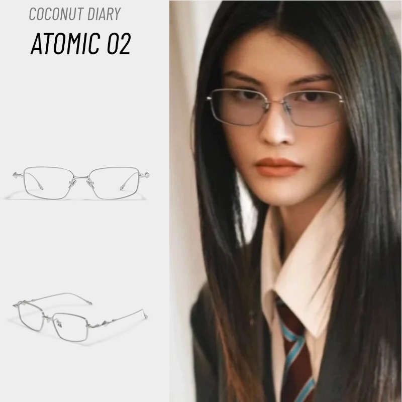 Coconut Diary - Atomic 02 Titanium Frame Optical Anti-blue Light Glasses [3002] | Shopee Philippines