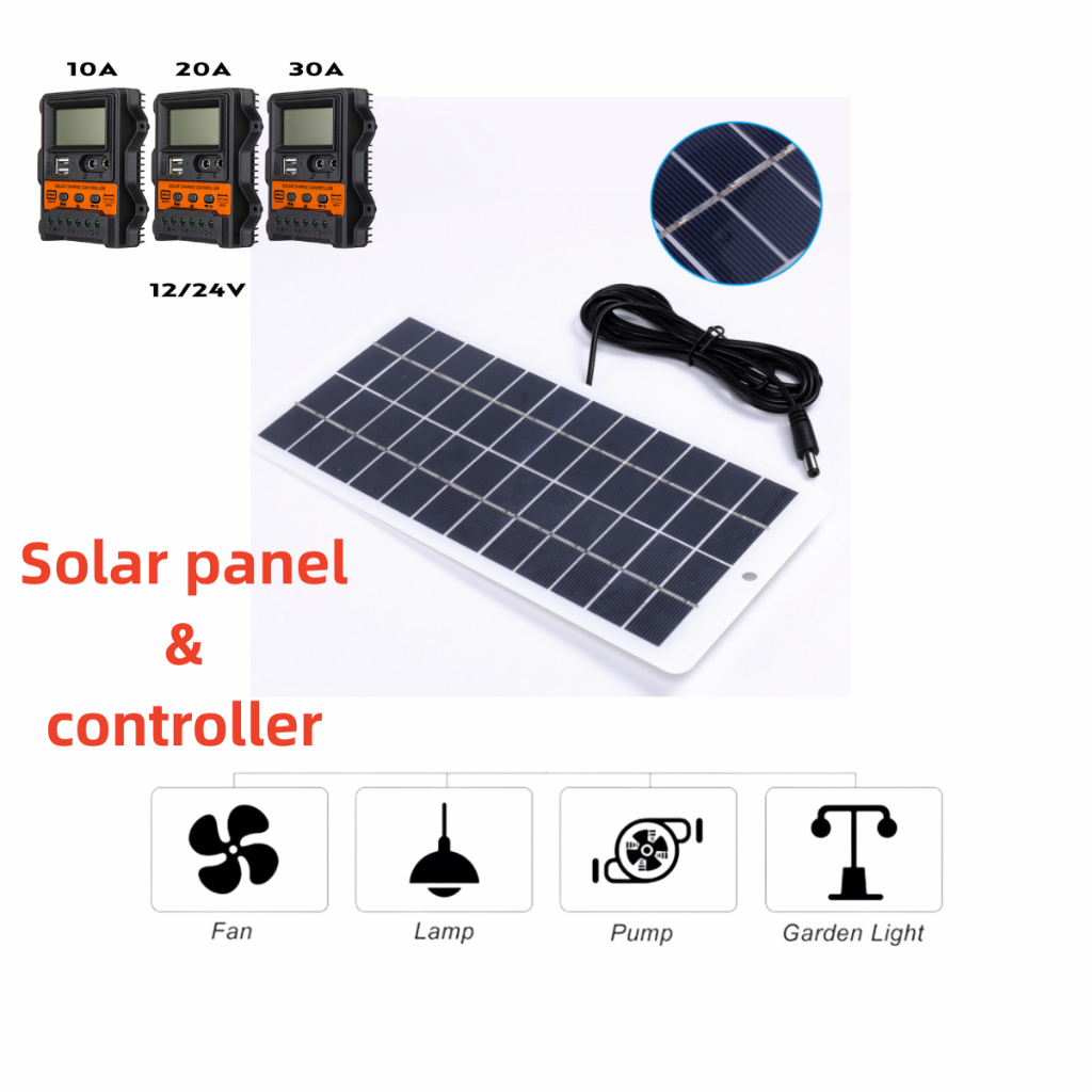 Solar Panel Kit 12V 35W Waterproof Solar Charger Portable Solar Powered ...
