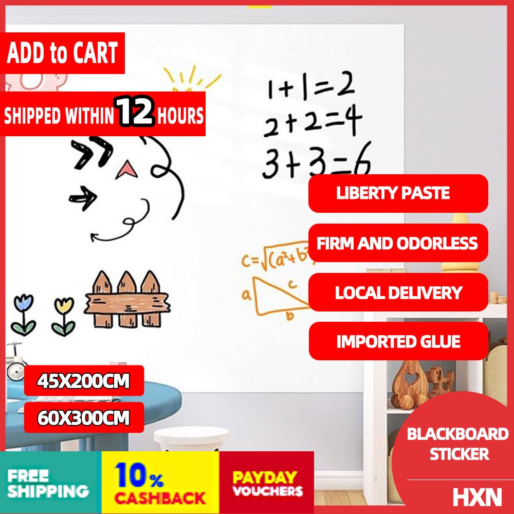 Whiteboard Sticker for Office,Home School, Blackboard Removable Vinyl ...