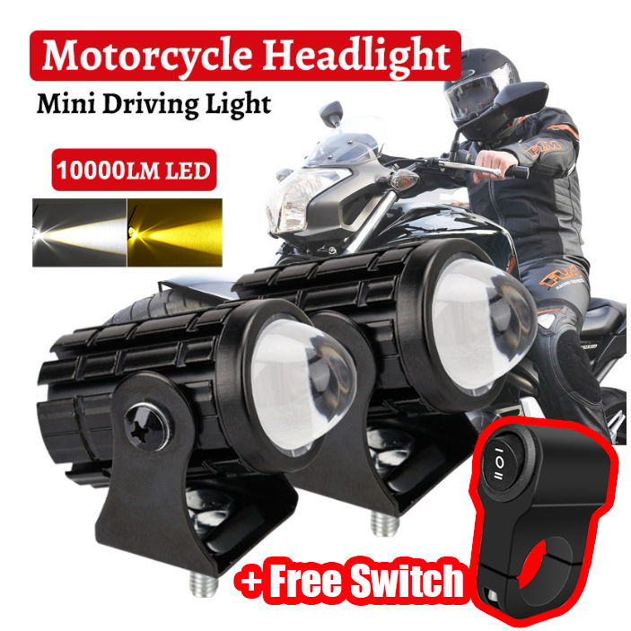 2pcs 24 Watt Motorcycle Mini Driving Spotlights With Switch External ...