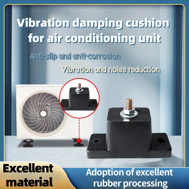 4 Pcs/set 1-5HP Anti-vibration Pad Air Conditioner Bracket Universal AC ...