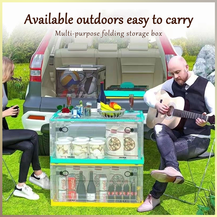 【95-Family】Transparent foldable storage box large-capacity travel ...