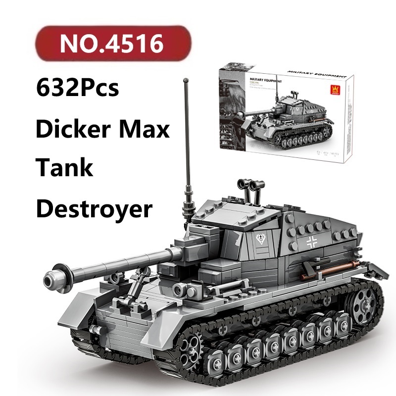 Dicker Max Tank Destroyer Building Blocks 632 Pcs WANGE Tank Bricks Toy ...