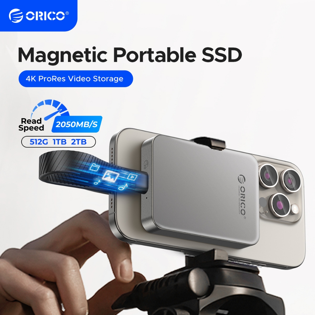ORICO 1TB Magnetic External SSD USB3.2 2000MB/s Magnetic 4K ProRes ...
