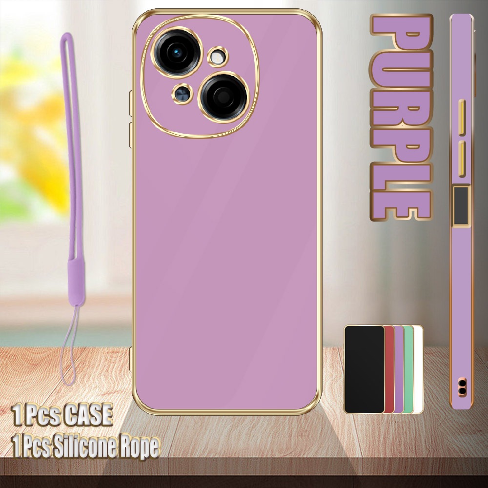 For Tecno Spark Go 1/Spark Go 2025/POP 9 4G Straight Edge Electroplated ...