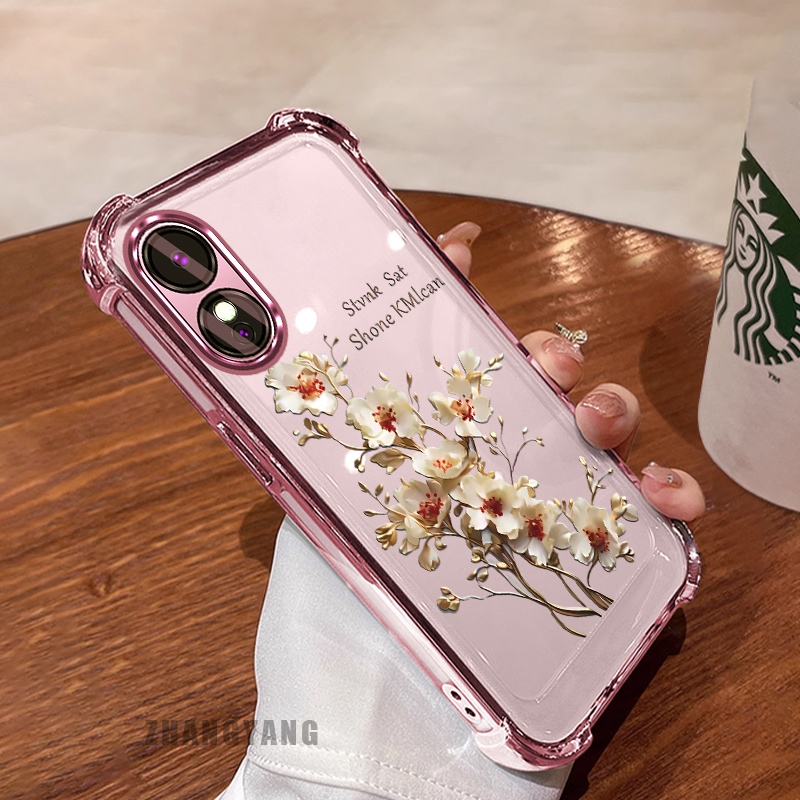 Case For OPPO A18 A38 A17 A17K Four corner anti drop electroplated ...