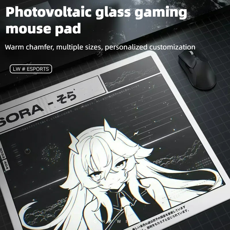 [Customizable] Gy Gaming Photovoltaic Glass Mouse Pad Game csgo Gaming ...