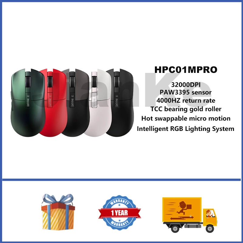 Ironcat HPC01MPRO Wireless Mouse PAW3395 Lightweight Three Modes Gaming ...