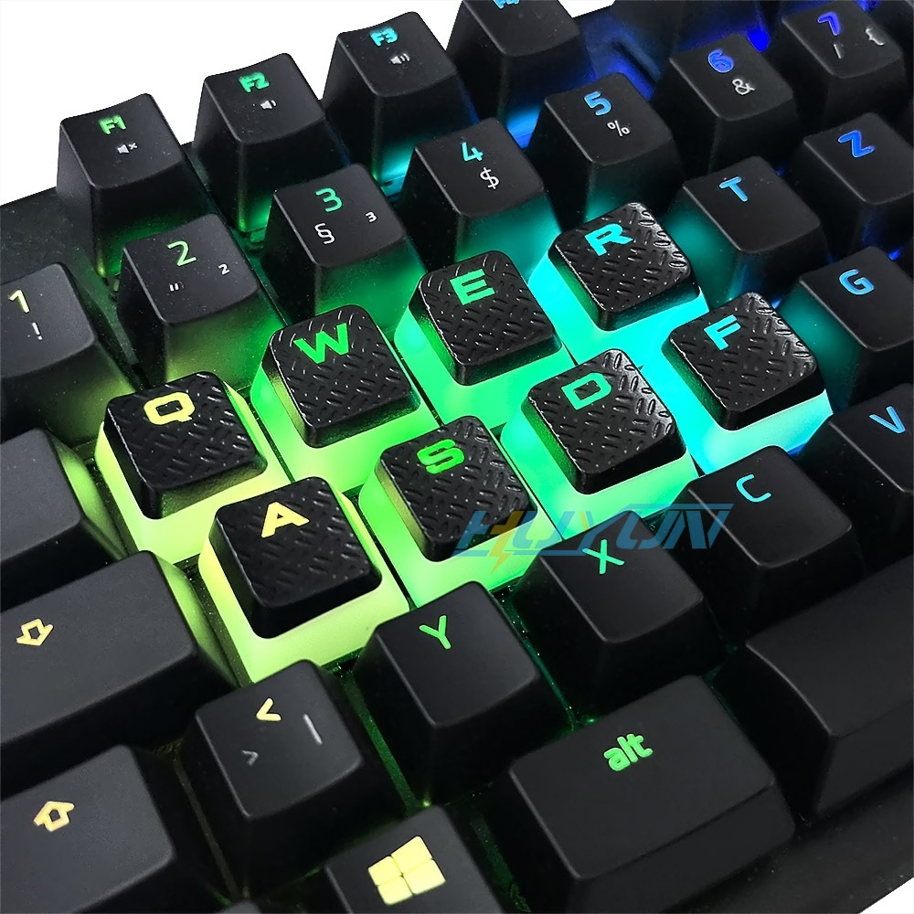 10 Pcs Black&White Pudding Textured KeyCaps for Corsair K100 and K70PRO ...