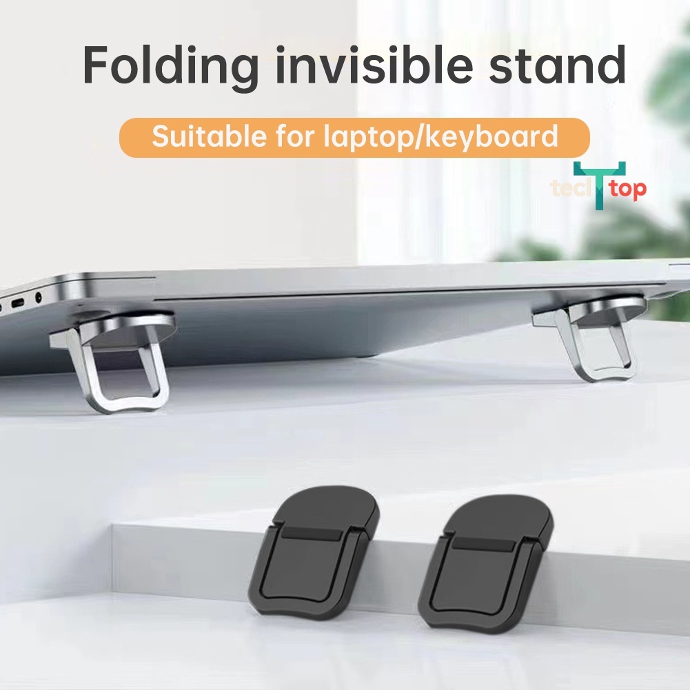 Invisible Riser Mini Alloy Laptop Feet Stand for Desk Notebook Keyboard ...