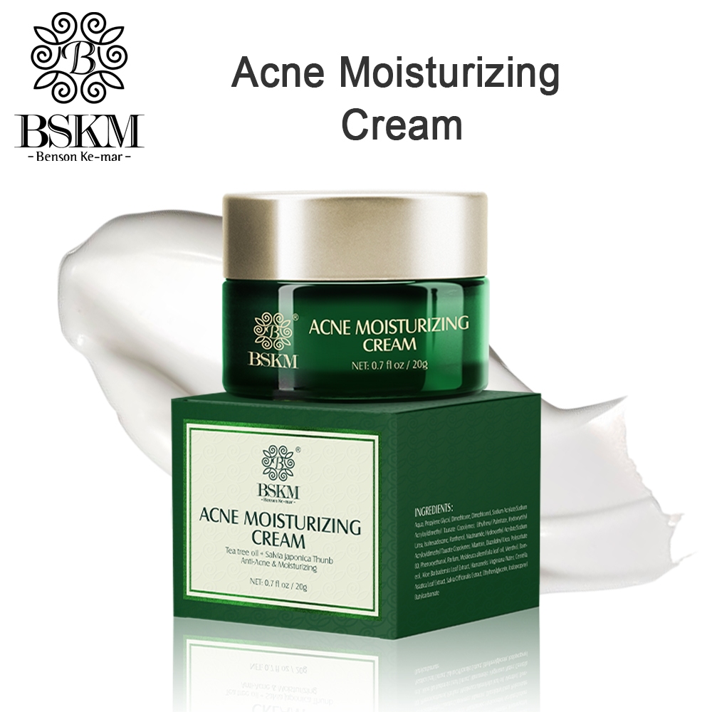 BSKM Acne Cream Treatment Tea Tree Oil Moisturizing Face Skin Care ...