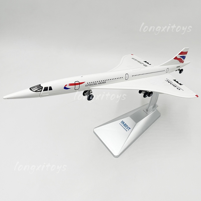 1:160 Diecast Model Plane Toy Concorde Supersonic Aircraft Miniature ...