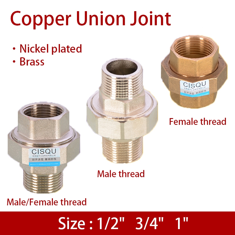 Copper Union Joint Coupling 1/2" 3/4" 1" BSP Female Male Thread Cast ...