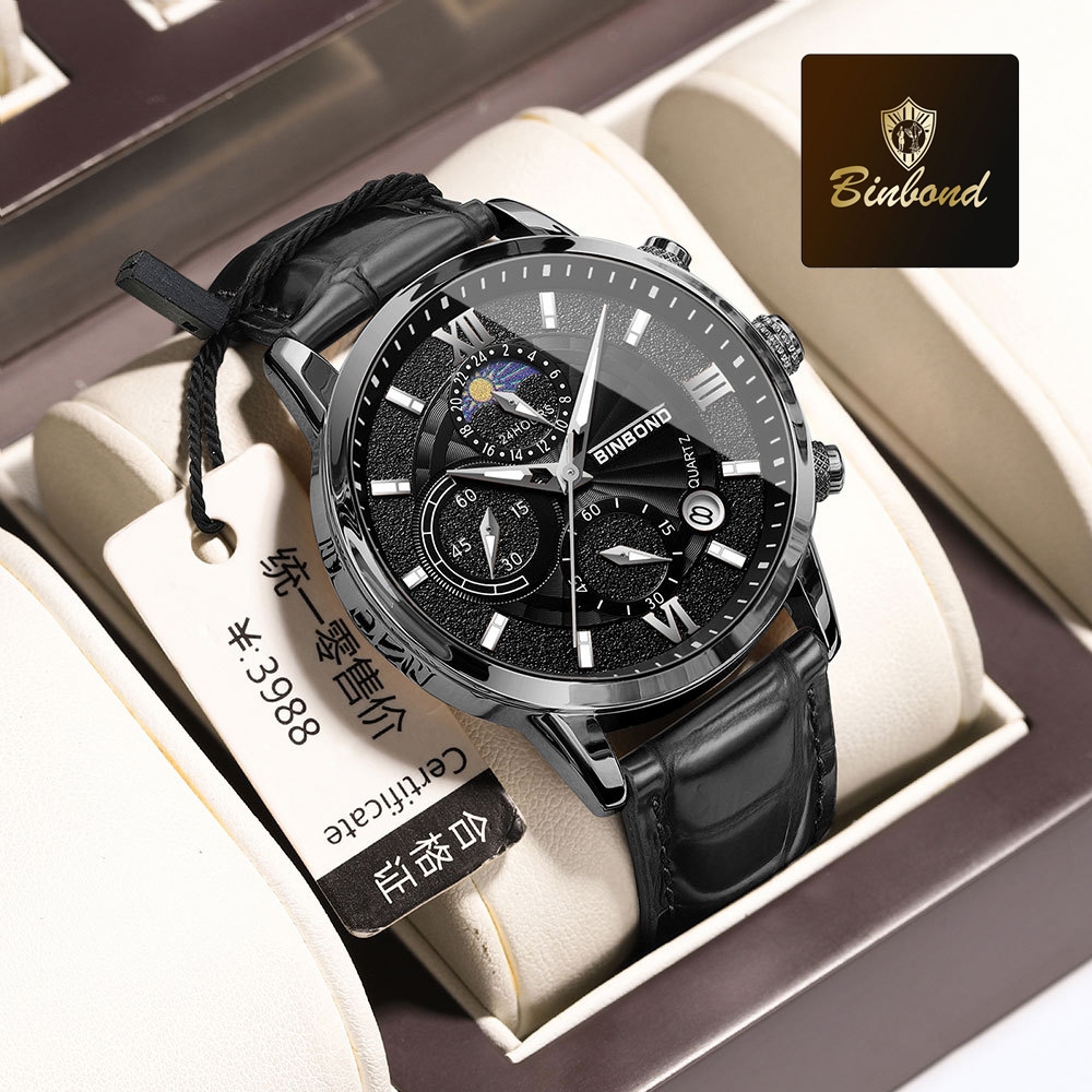 Watch For Men Relo For Men Waterproof Original Leather Strap Luminous ...