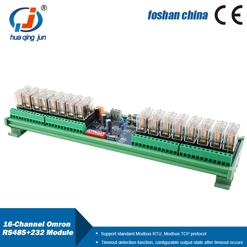 16 Channel RS485 RS232 Relay Output Module 16A Relay 1NO 1NC for Farm ...