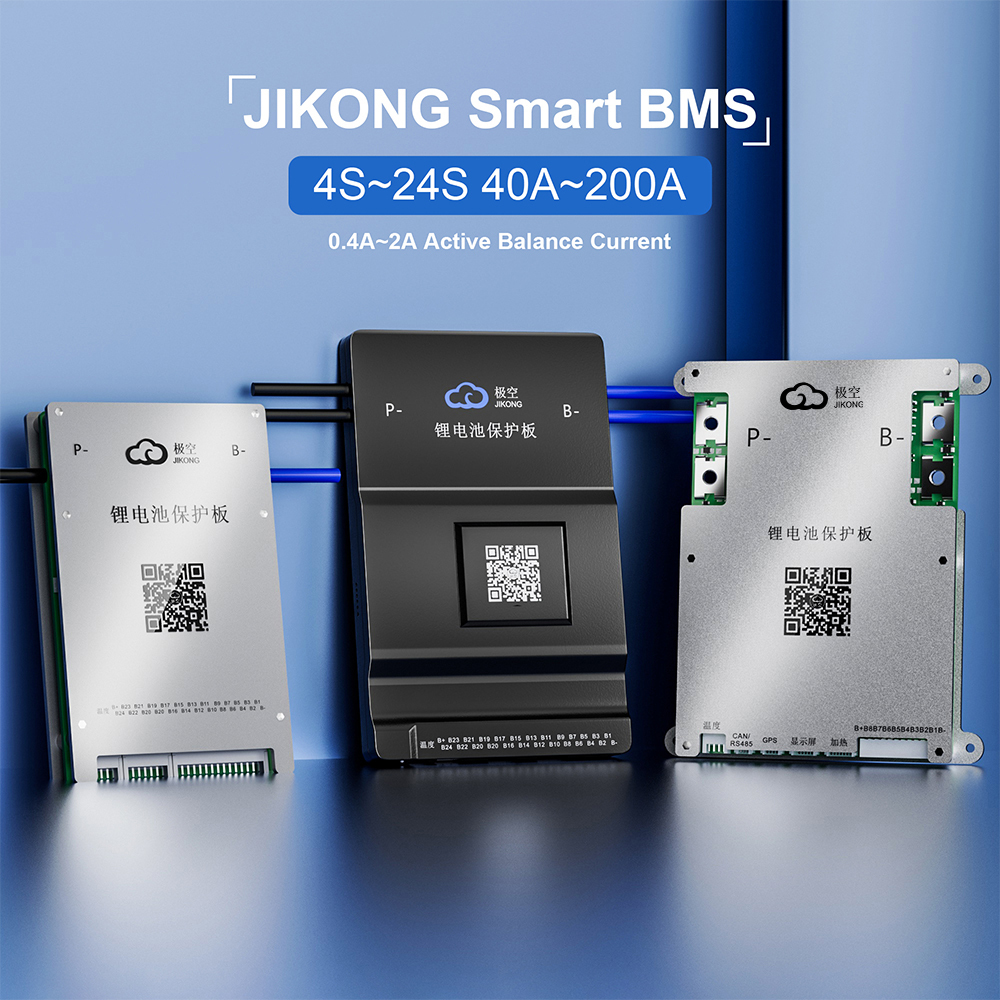 JIKONG BMS Active Balance 4S 8S 16S 20S 24S 50A 100A 200A Lifepo4 Li-Ion Battery Smart BMS BT ...