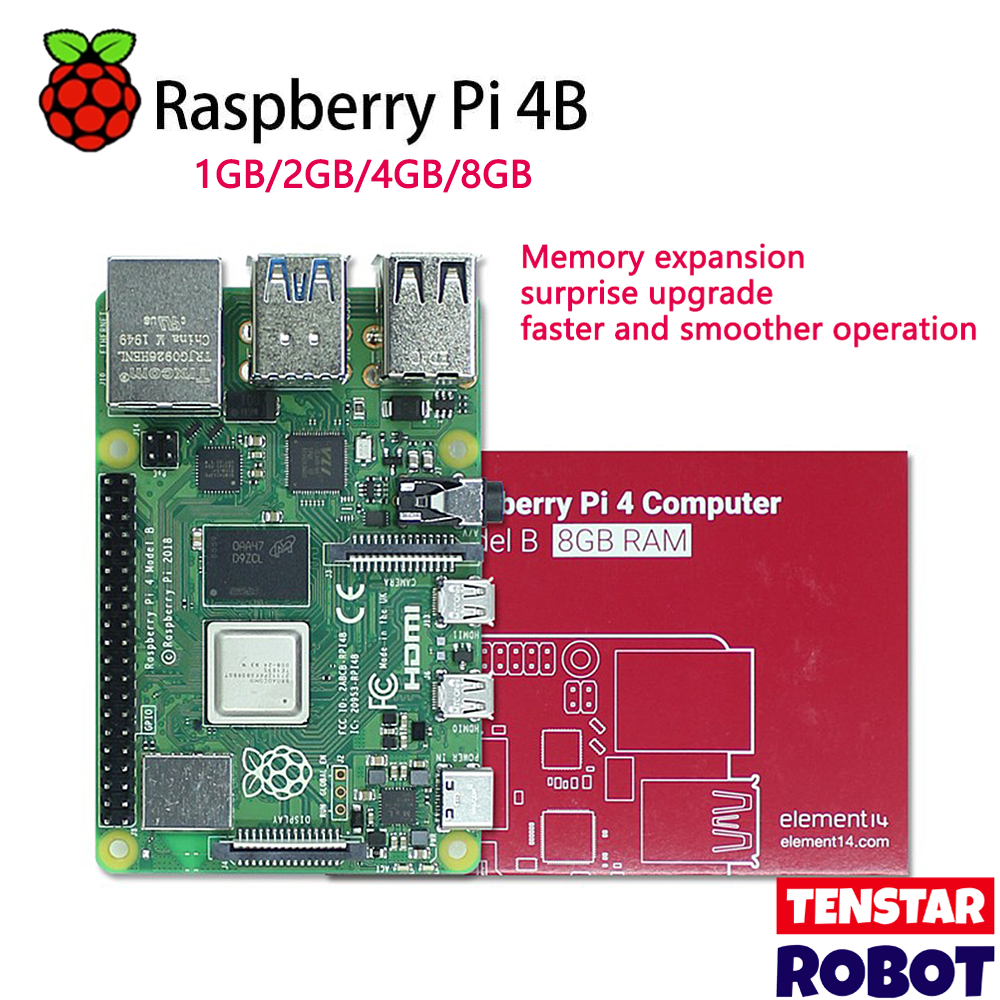 Raspberry Pi 4th Generation B-Type Raspberry Pi 4 4B 8GB 1GB 2GB 4GB Development Board ...