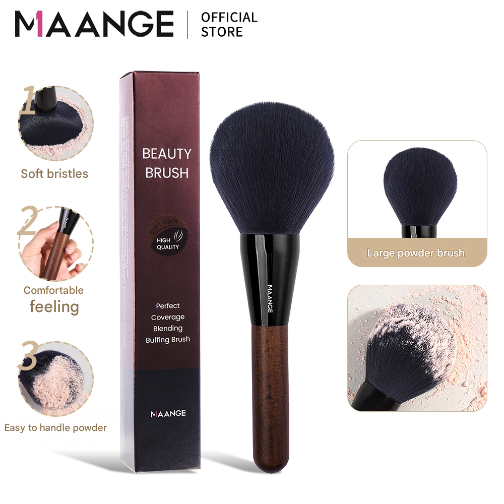 MAANGE 1Pcs Professional Loose Powder Brush Large Brush Head Wooden ...
