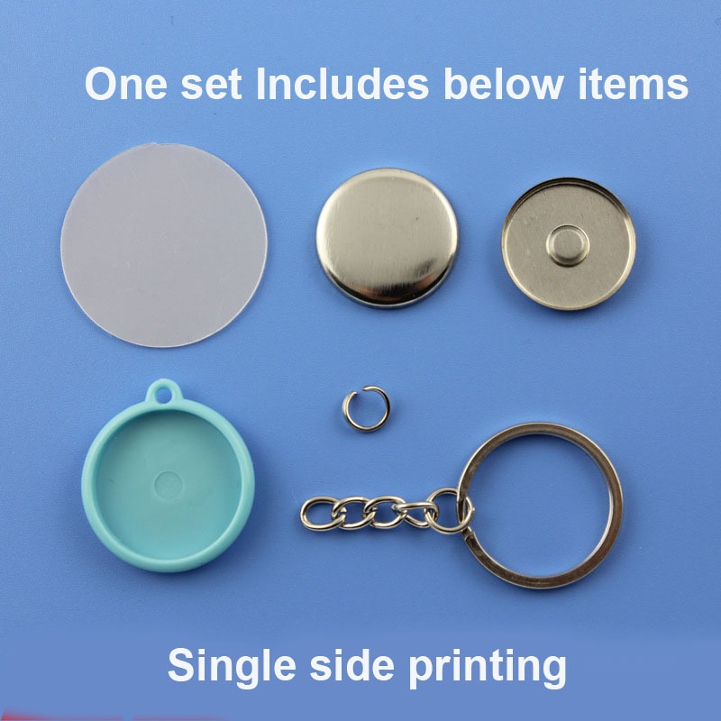 Ready stock 50pcs 25mm 32mm 37mm Single side button badge keychain DIY ...