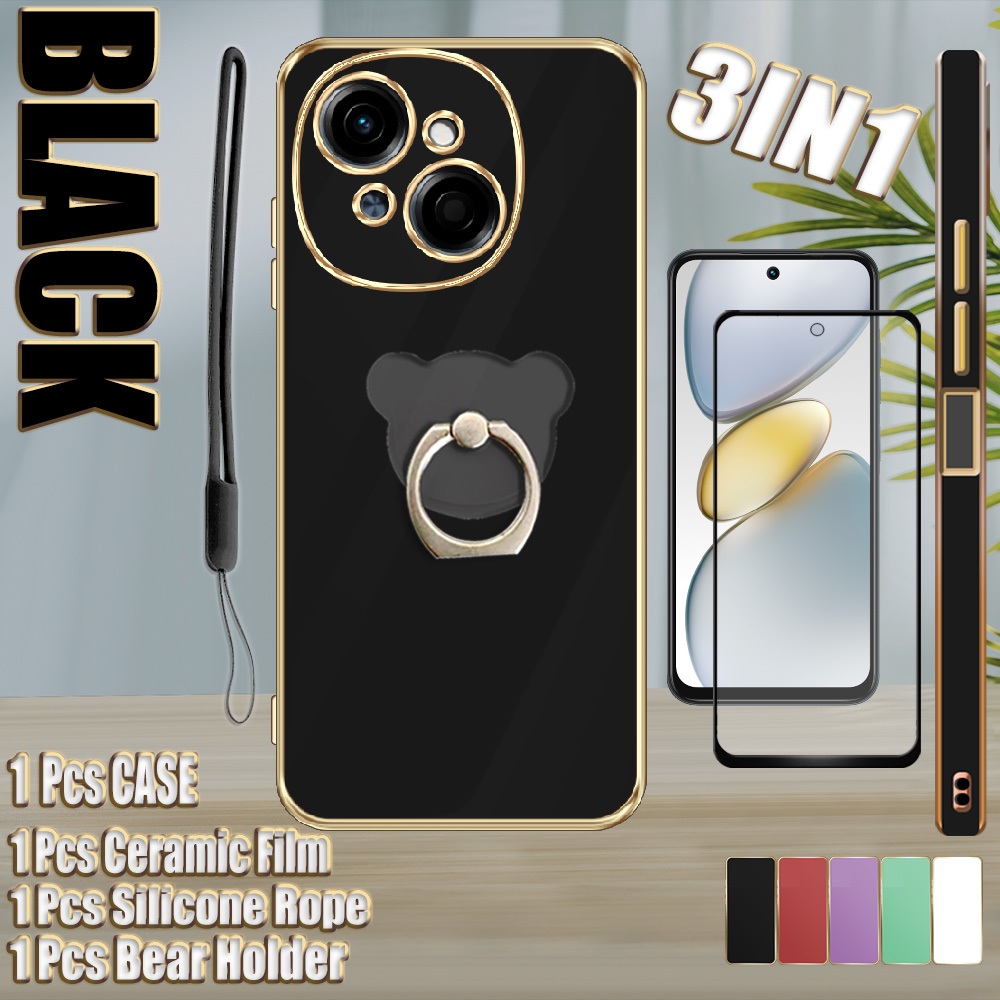 3 IN 1 For Tecno Spark Go 1/Spark Go 2025/POP 9 4G Soft Silicone ...