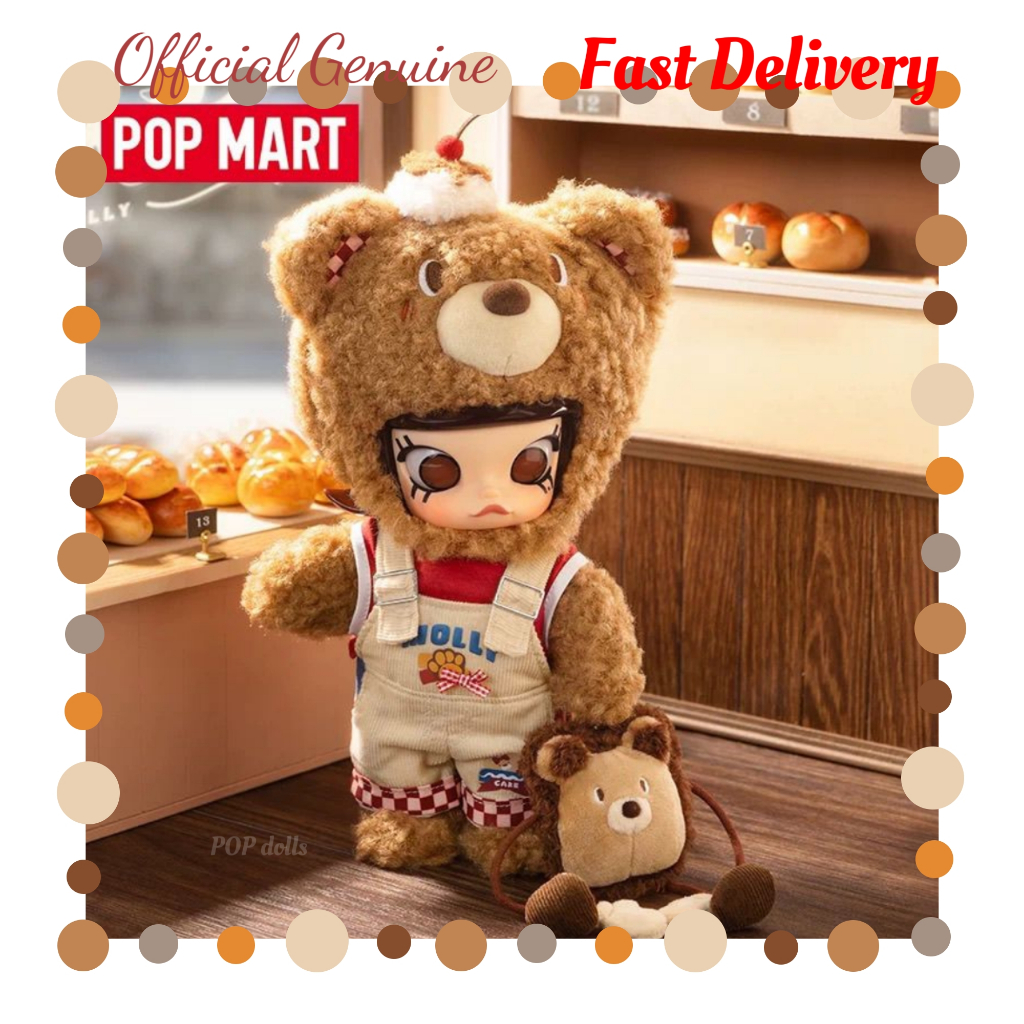 MOLLY bear bread 1/8 can move doll 【Genuine】 POPMART toy gift ornaments ...