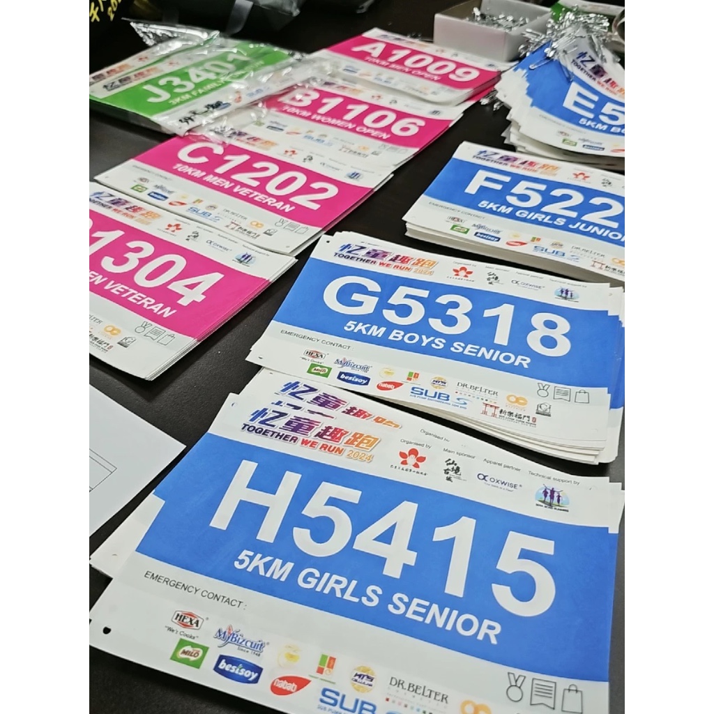 Personalized Bib Number Tyvek Plate Number For Events Race Marathon ...