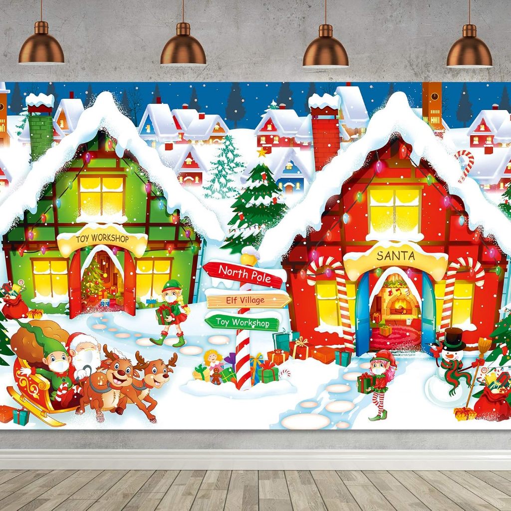 5x3ft Merry Christmas Photography Backdrop North Pole Backdrop ...