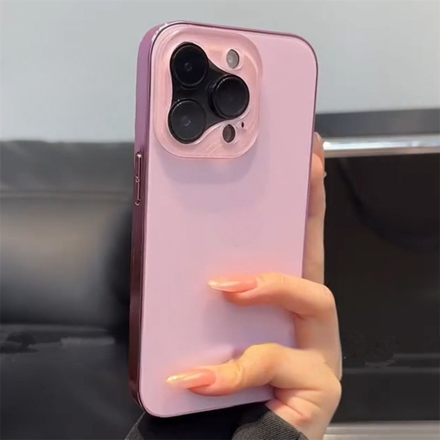 16 Series Luxury Plating Glossy Glass PC Casing For iPhone 16 15 Pro ...