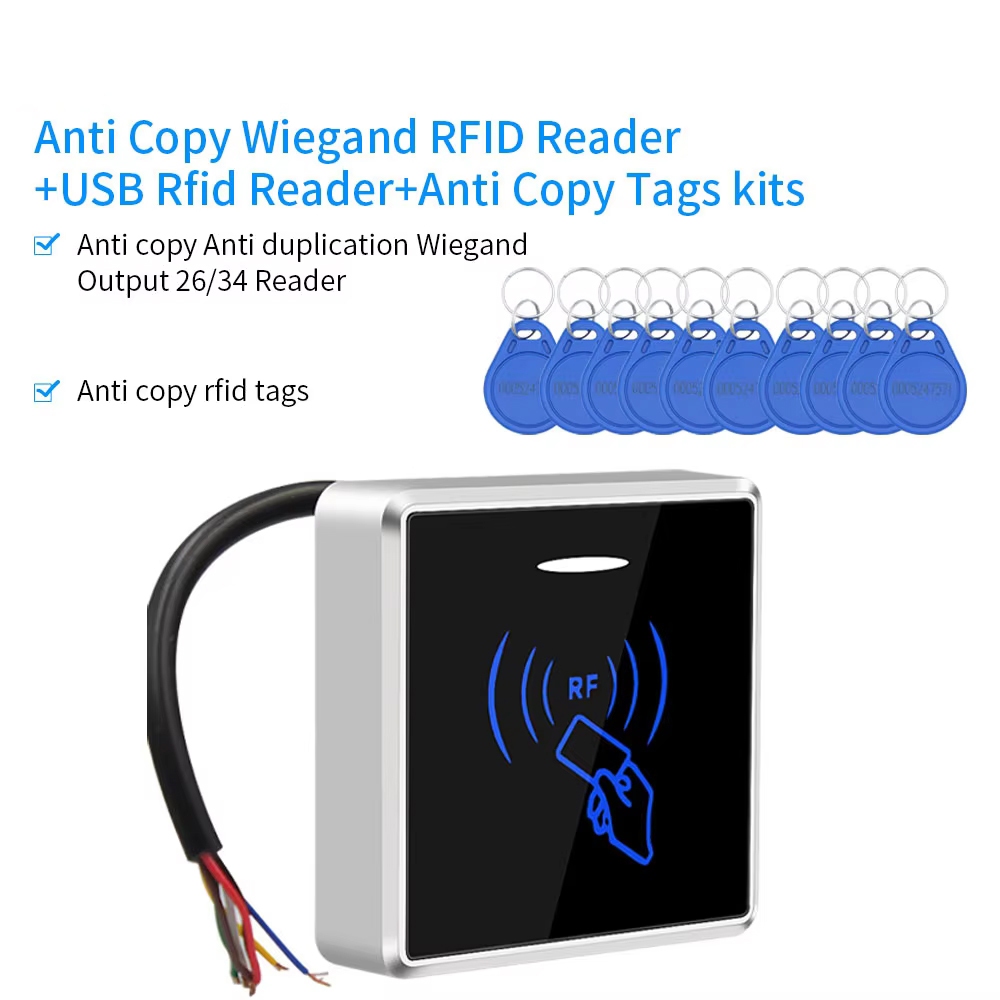 No Relay Anti copy Rfid keypad Card reader Wiegand 26/34 Output Reader ...