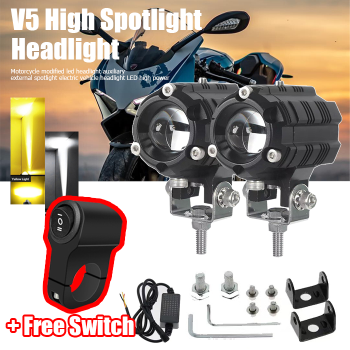 Firefly Brand Mini Driving Light V6 High and Low Beam White and Yellow ...