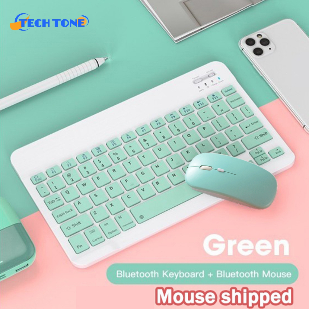 10inch Wireless Bluetooth Keyboard Mouse for Laptop Mobile Small Mini ...