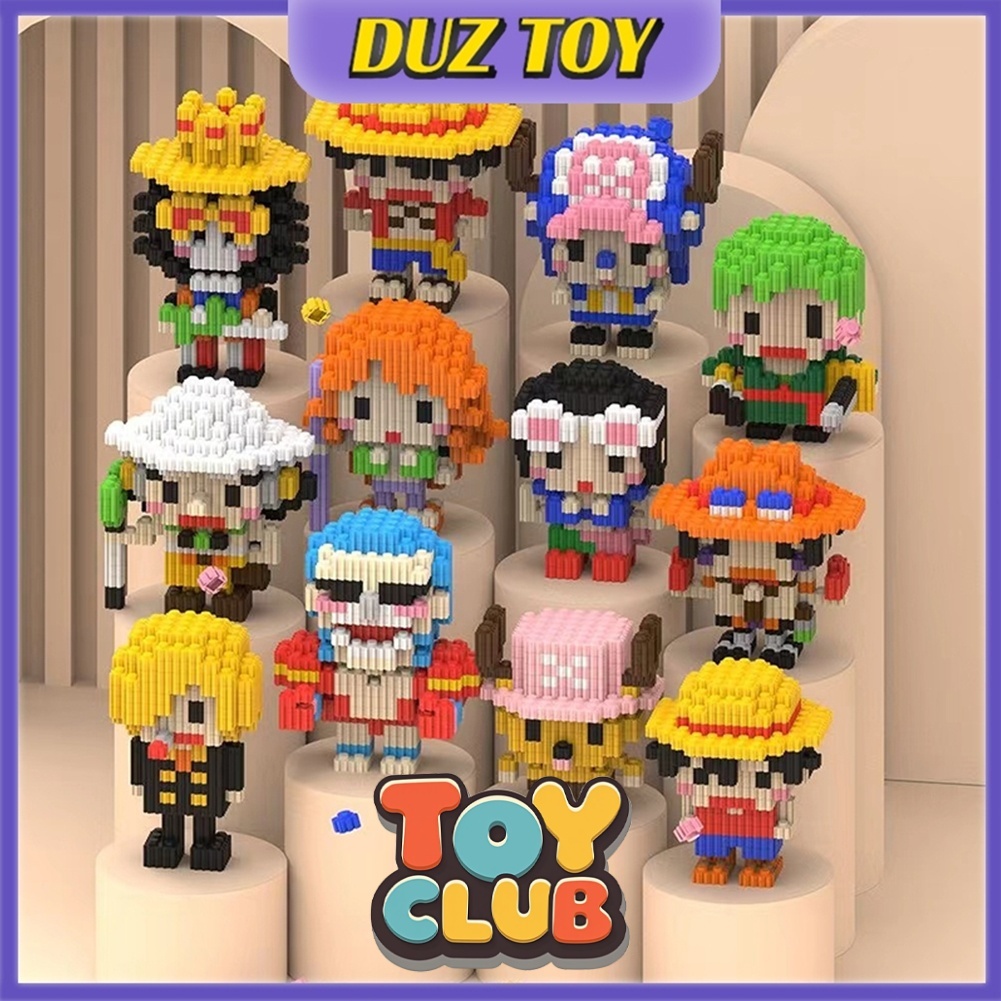 One Piece Toys Cute Block Mini Character Building Block Mini Character ...