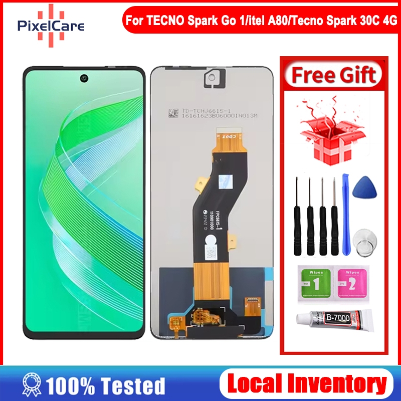 Pixelcare LCD For TECNO Spark Go 1 KL4/Spark Go 1S KL4h/itel A80 A671LC/Spark 30C 4G/Tecno Pop 9 ...