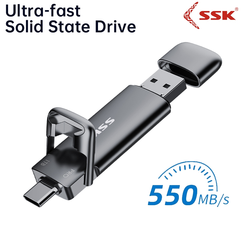 SSK 550MB/s Original Flash Drive 1TB USB C Flash Drive 128GB 256G 512G ...