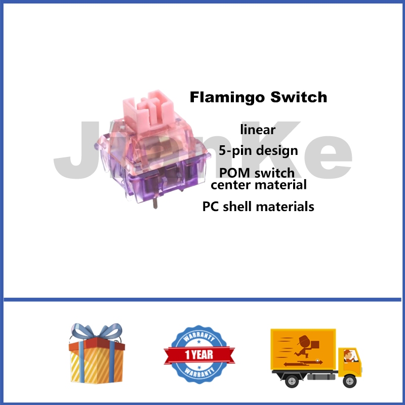 EPOMAKER Flamingo Switch Set Linear Factory Lubed Switch POM Stem Dual ...