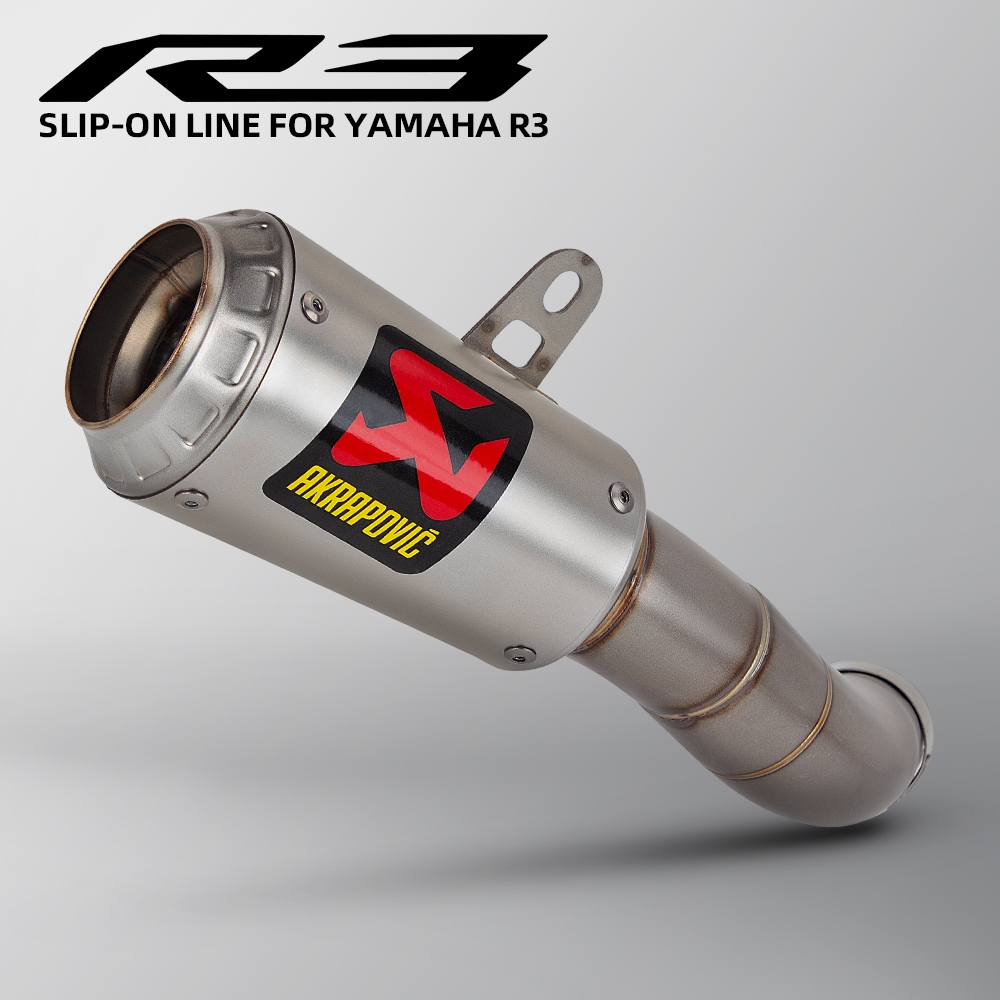 Akrapovic EVO GP exhaust line slip on line (SS) for Yamaha YZF R3 ...