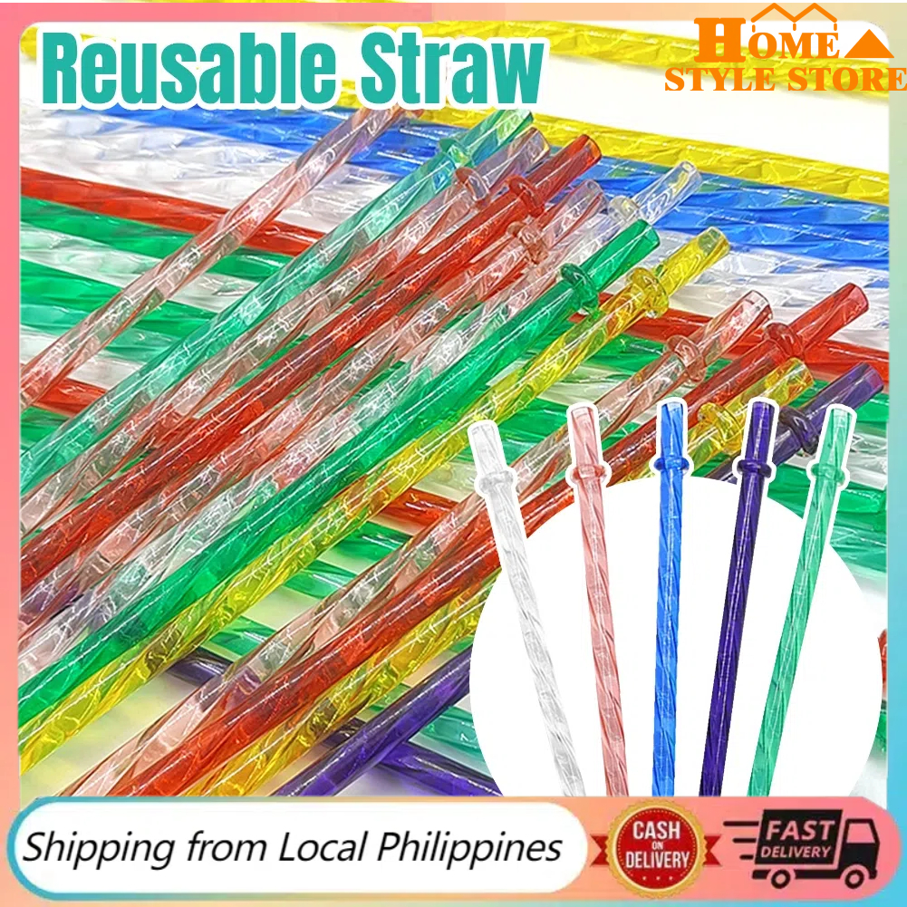 11inch Reusable Twisted Crystals Straw Acrylic Straw Cup Accessory ...